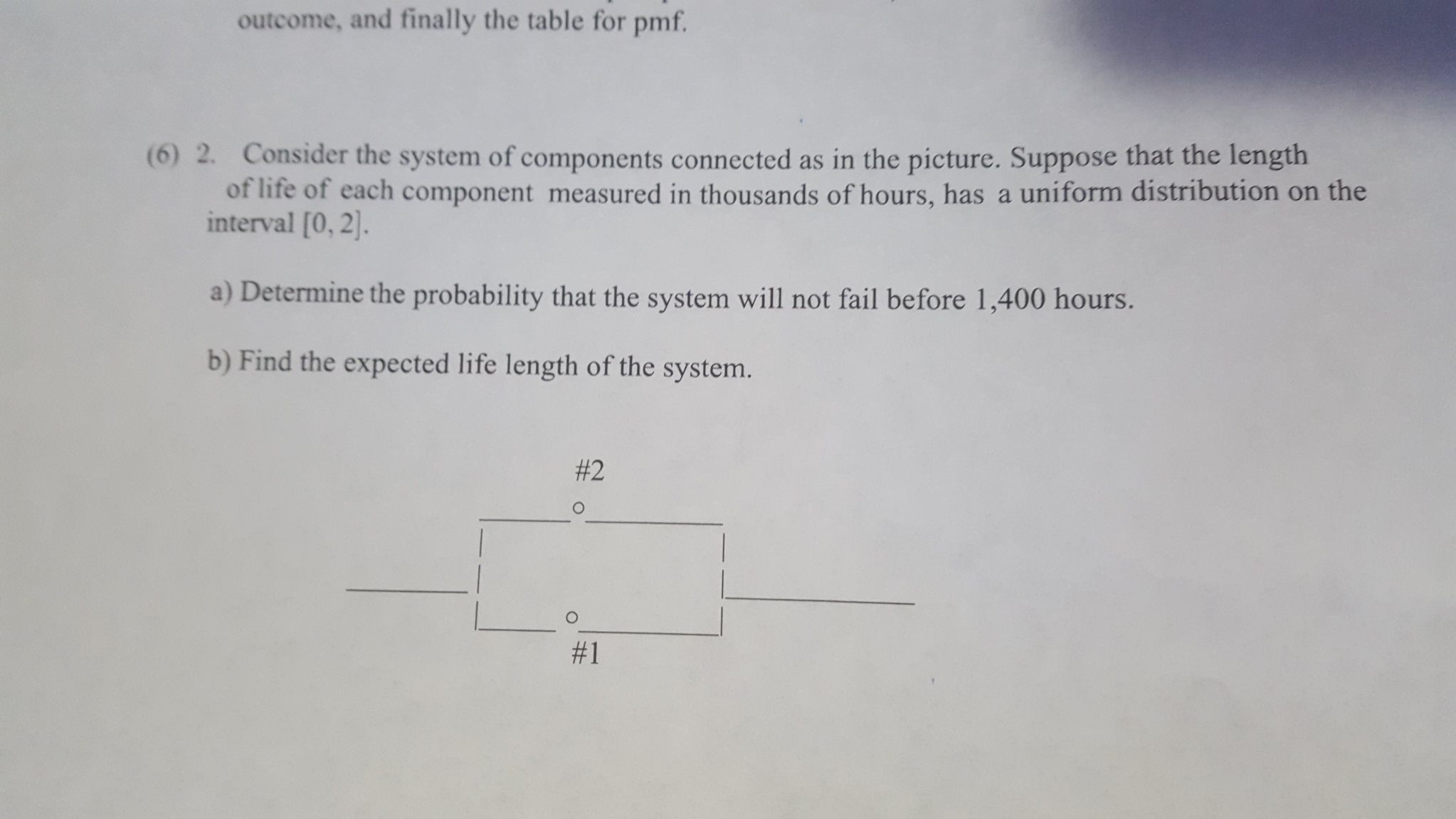 Solved Consider the system of components connected as in | Chegg.com