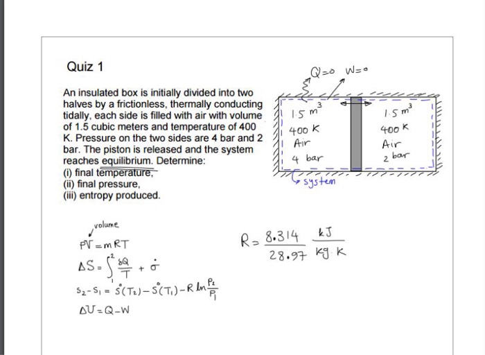 Solved An insulated box is initially divided into two halves | Chegg.com