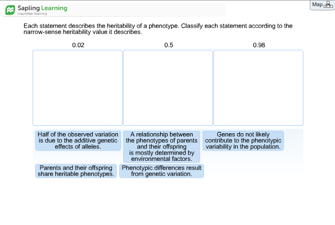 Solved Each statement describes the heritability of a | Chegg.com Solved Each statement describes the heritability of a | Chegg.com