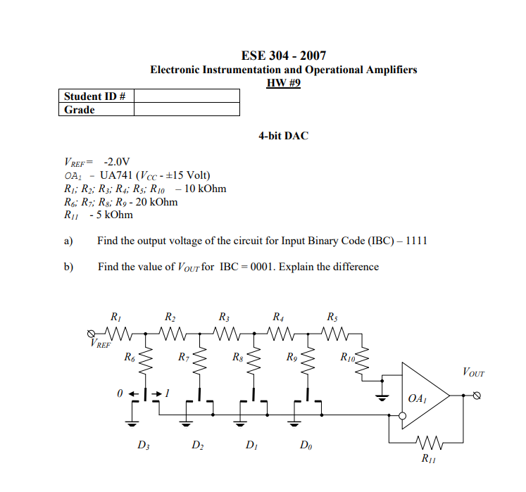 Solved ESE 304 - 2007 Electronic Instrumentation and | Chegg.com