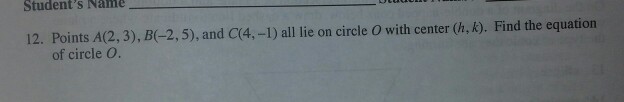 Solved Write a conic equation in standard form for each of | Chegg.com