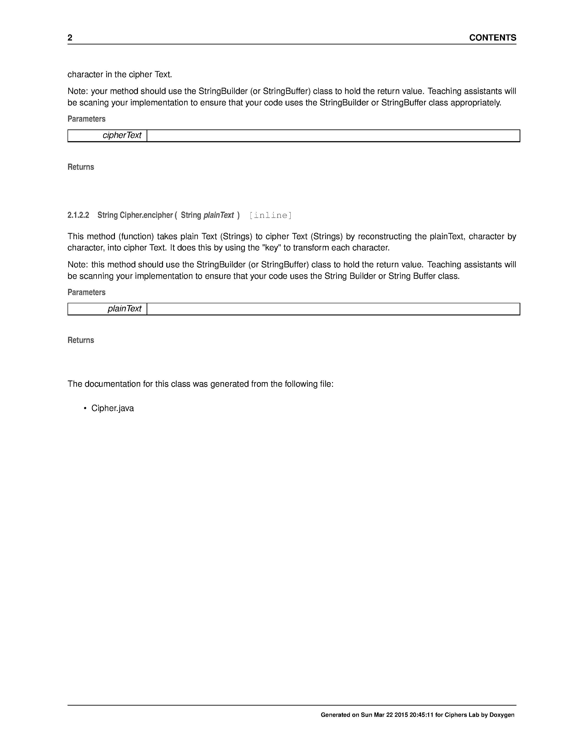 Solved /** * This lab requires you to use Java's String | Chegg.com