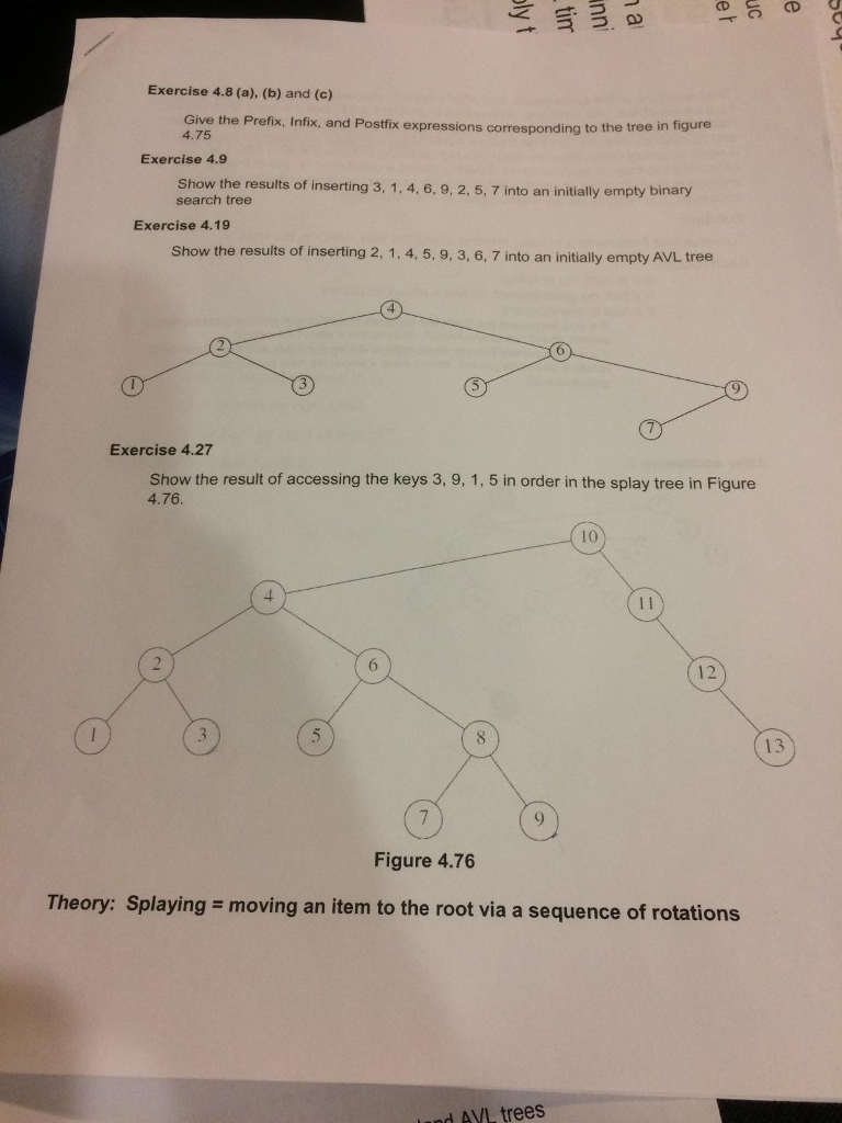 Please help! Prefix, infix and postfix expressions | Chegg.com