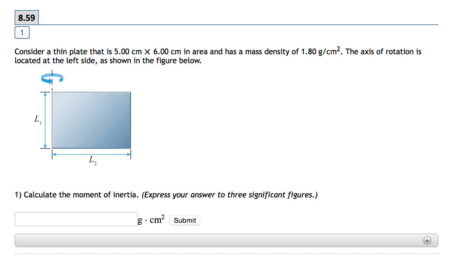 Solved Consider a thin plate that is 5.00 cm times 6.00 cm | Chegg.com