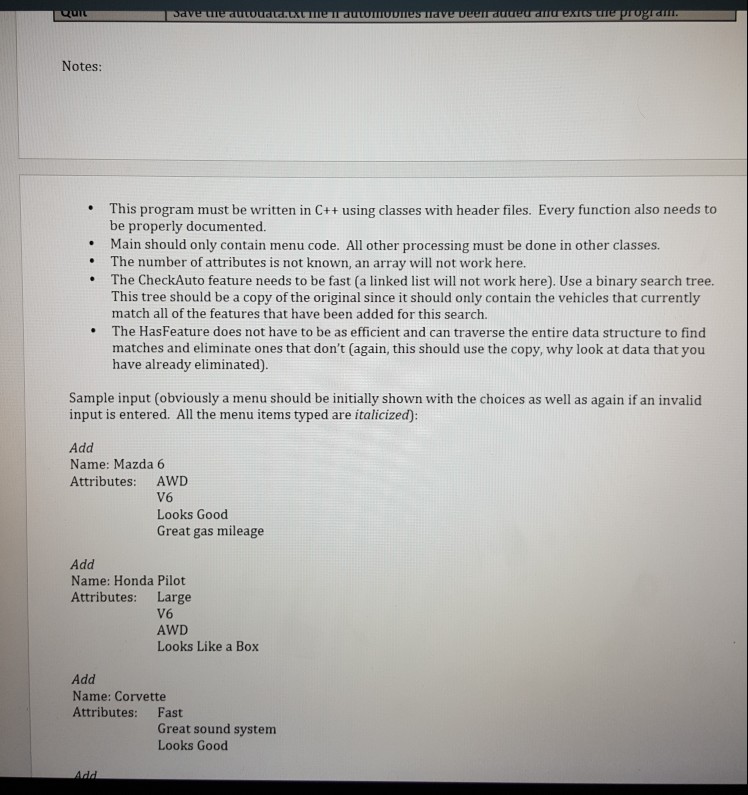 Solved Write a program for a car dealership that has a | Chegg.com