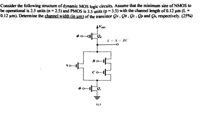 Solved Consider the following structure of dynamic MOS logic | Chegg.com