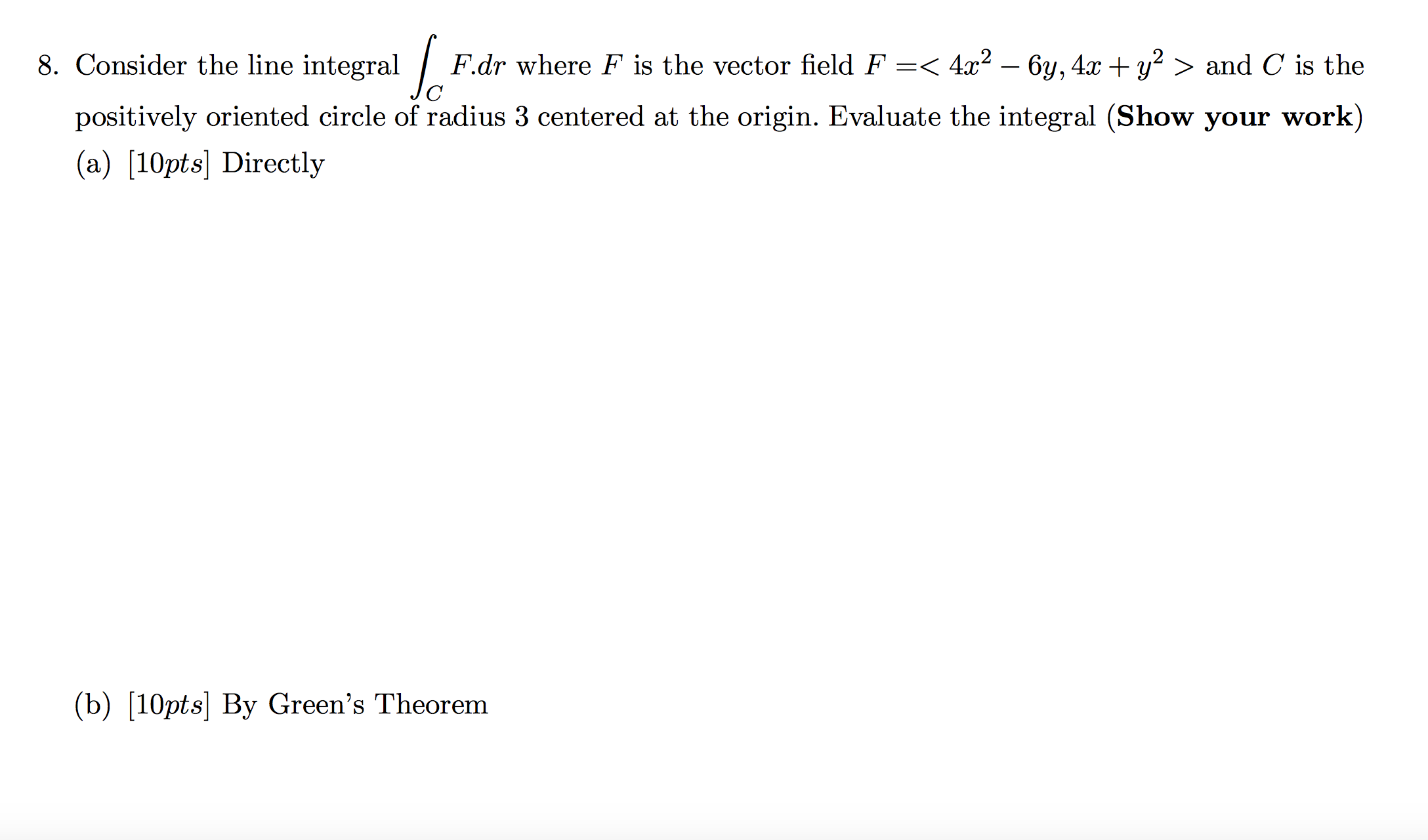 Solved Consider the line integral/F.dr where F is the vector | Chegg.com