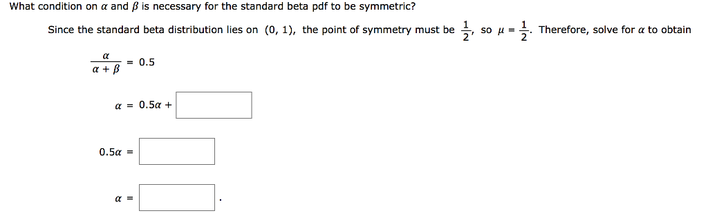 Solved What condition on alpha and beta is necessary for the | Chegg.com
