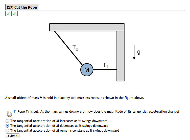 Solved A small object of mass M is held in place by two | Chegg.com
