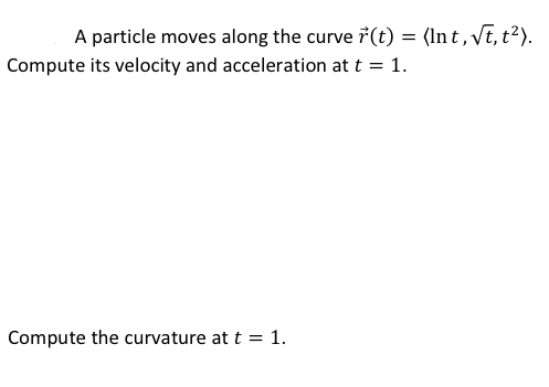 Solved Find the minimum speed of a particle with trajectory | Chegg.com