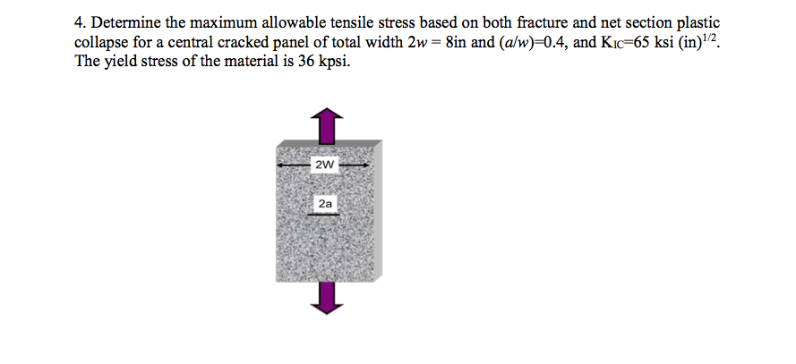 Determine the maximum allowable tensile stress based | Chegg.com