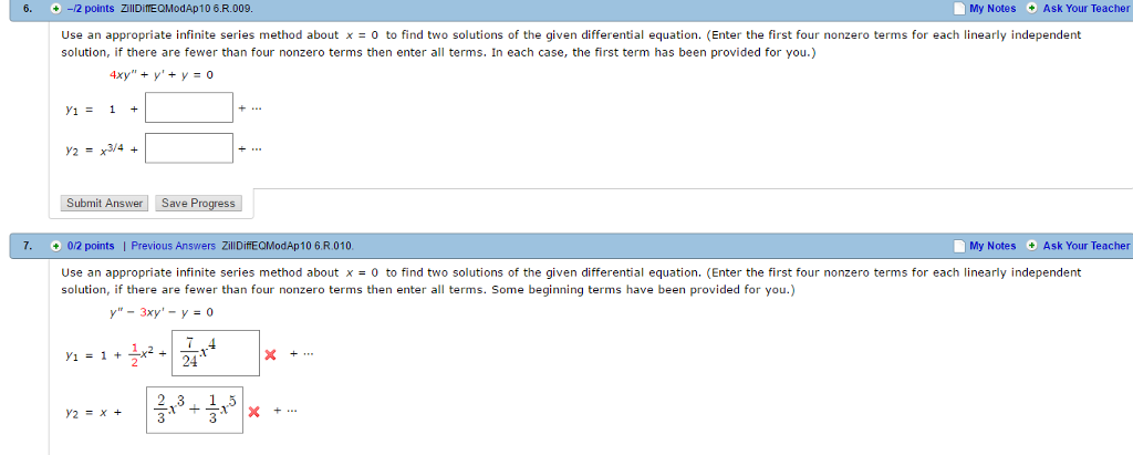 Solved Use an appropriate infinite series meth x = 0 to find | Chegg.com