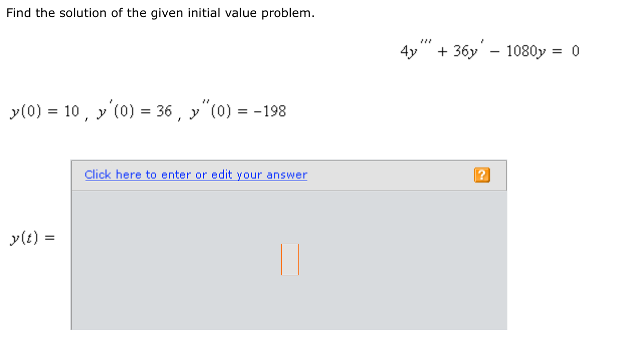 Solved Find The Solution Of The Given Initial Value Problem 9219