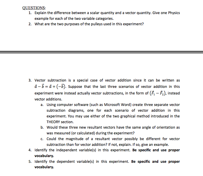 Solved QUESTIONS 1. Explain the difference between a scalar | Chegg.com