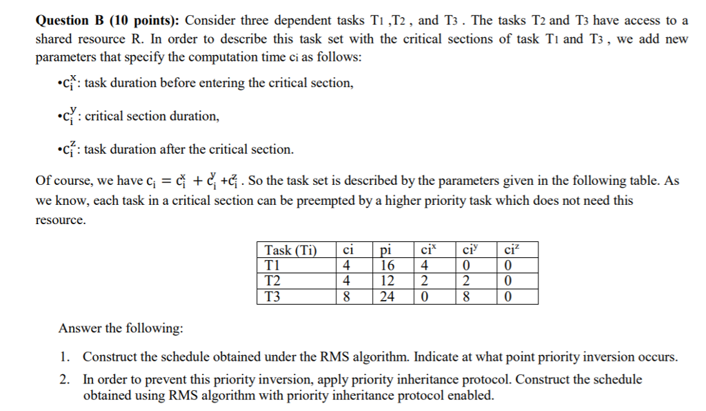 Solved Question B (10 points): Consider three dependent | Chegg.com