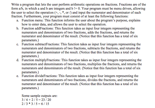 Solved Write A Program That Lets The User Perform Arithmetic 3806