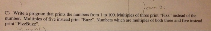 Solved Write a program that prints the numbers from 1 to | Chegg.com