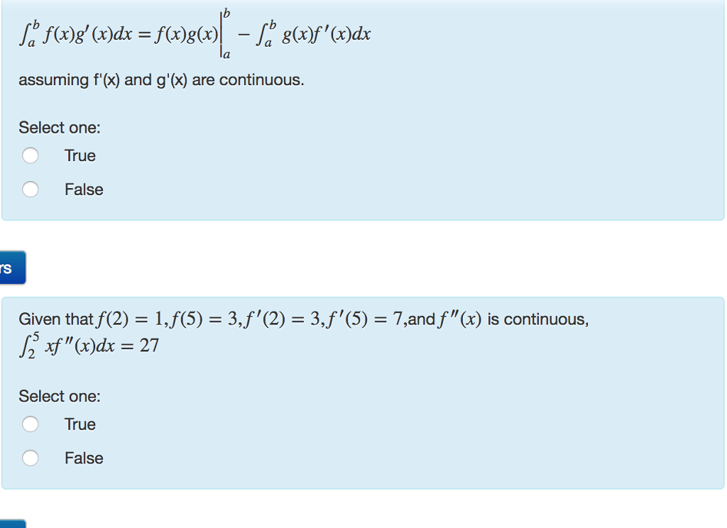 Solved assuming fx) and g'(x) are continuous. Select one: | Chegg.com