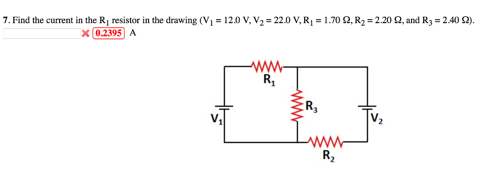 Solved Find the current in the R1 resistor in the drawing | Chegg.com