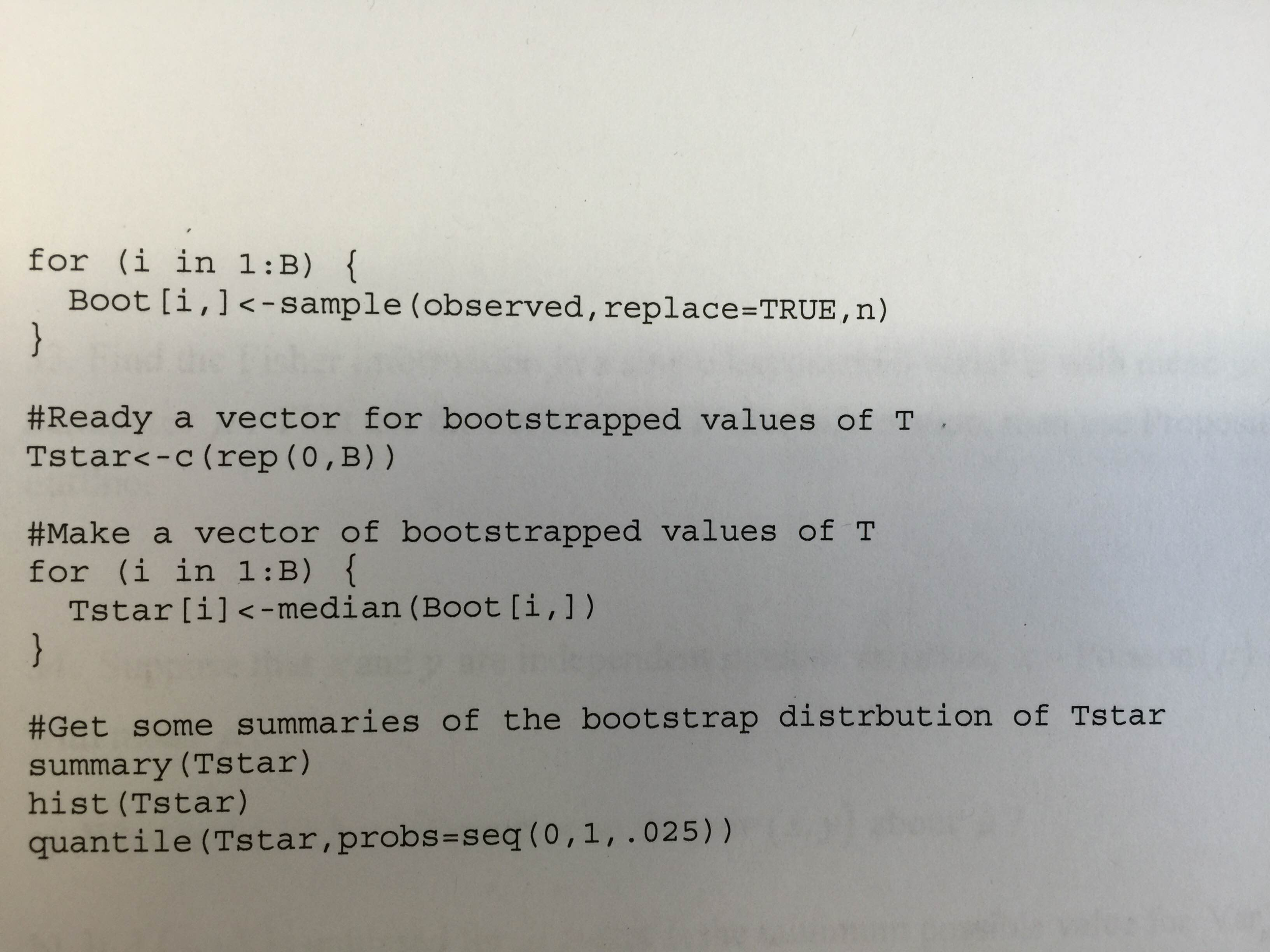 Below is some R code for implementing a | Chegg.com