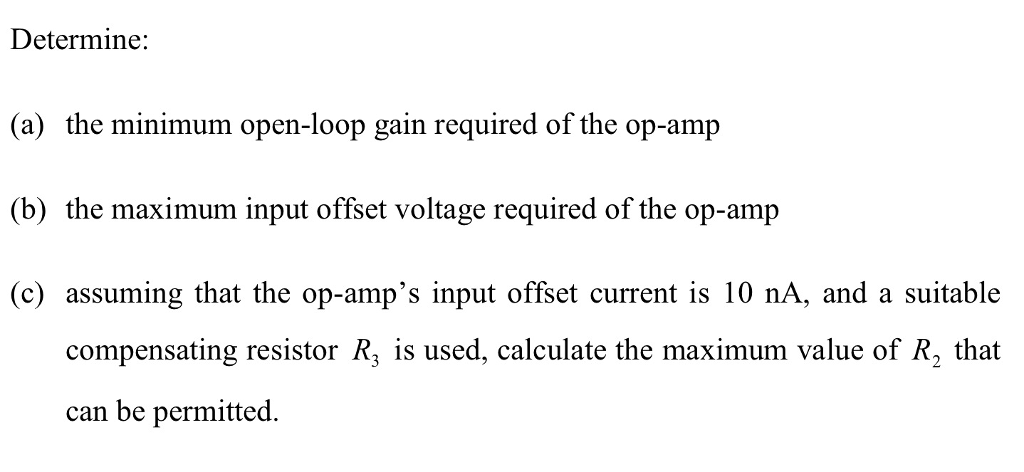 Determine: (a) the minimum open-loop gain required | Chegg.com