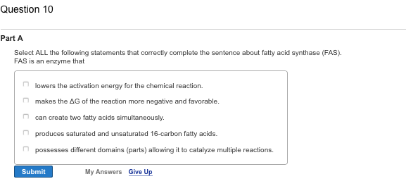 Solved Select ALL the following statements that correctly | Chegg.com