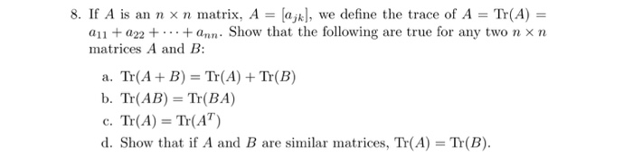 Solved Lot A bean n x n matrix and let p(lambda) = det(A - | Chegg.com