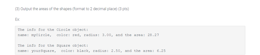 Solved 9.9 Program 9 Geometric Shapes Create four files to | Chegg.com