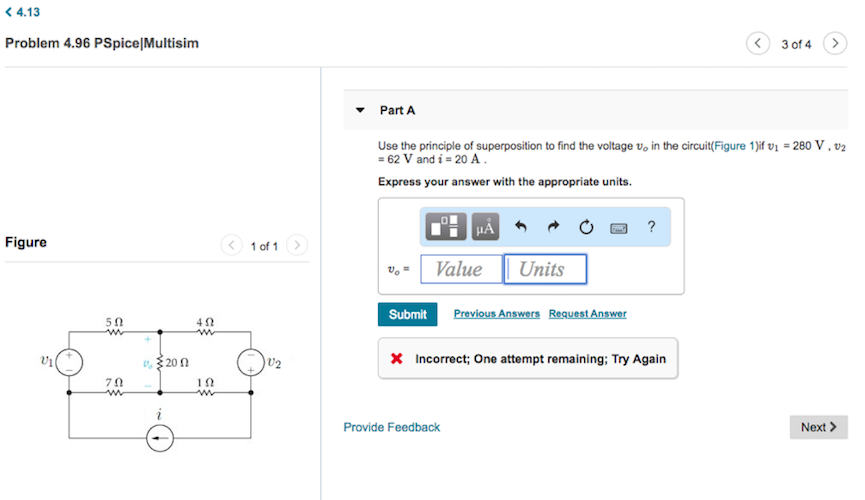 Solved 4.13 Problem 4.96 PSpice Multisim 3 of 4 Part A Use | Chegg.com Solved 4.13 Problem 4.96 PSpice Multisim 3 of 4 Part A Use | Chegg.com