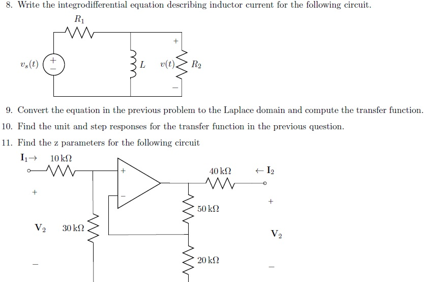 Solved 8. Write the integrodifferential equation describing | Chegg.com