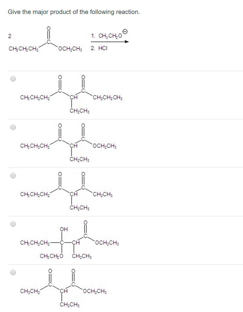 Solved Give the major product of the following reaction. | Chegg.com