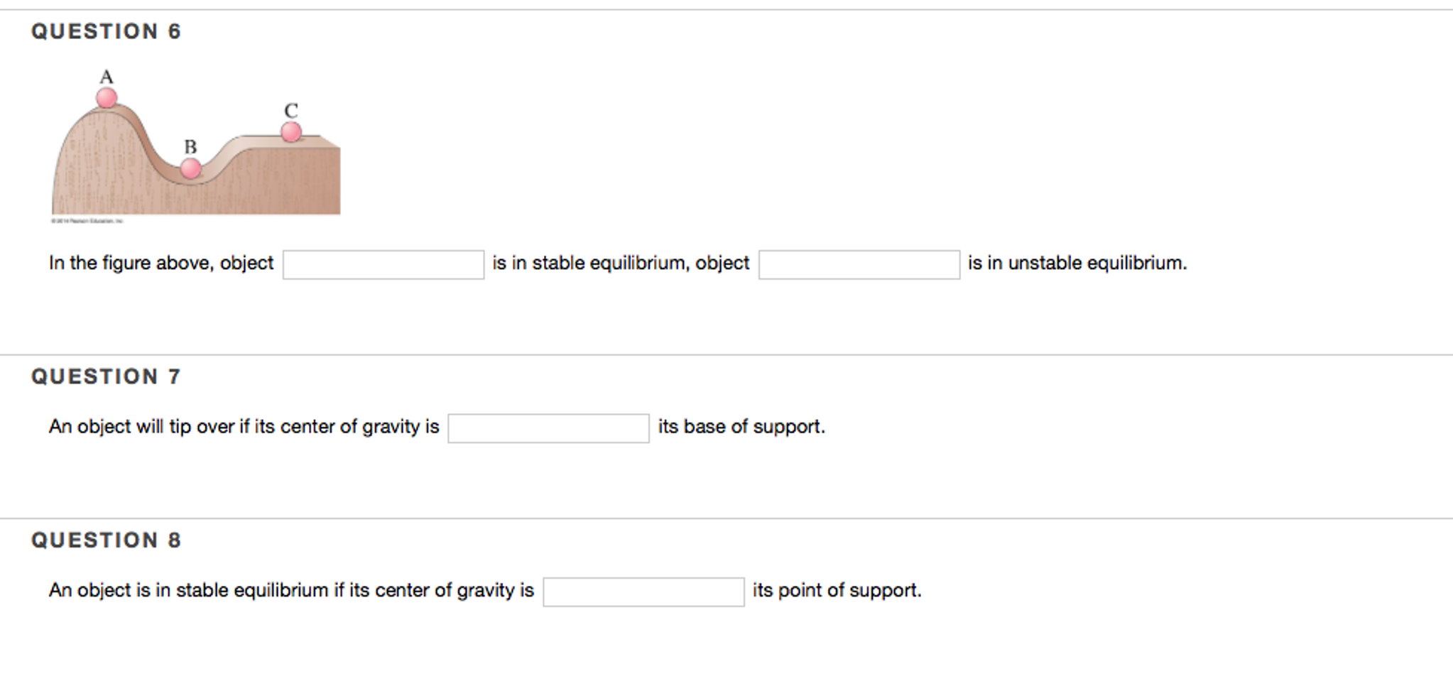 Solved In the figure above, object is in stable | Chegg.com
