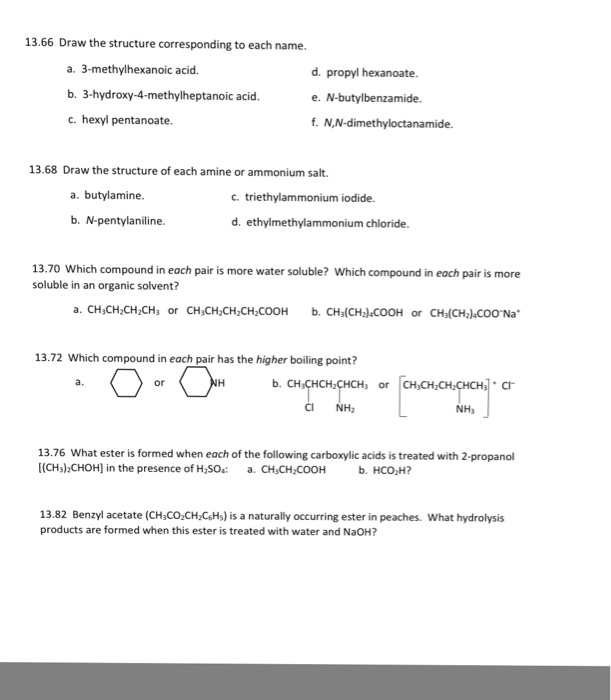 Solved Draw the structure corresponding to each name. | Chegg.com