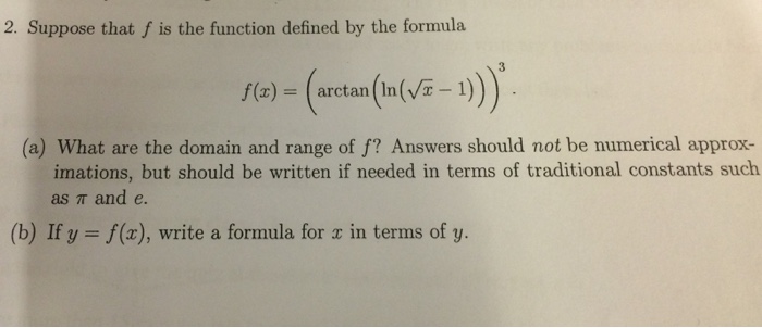 Solved Suppose that f is the function defined by the formula | Chegg.com