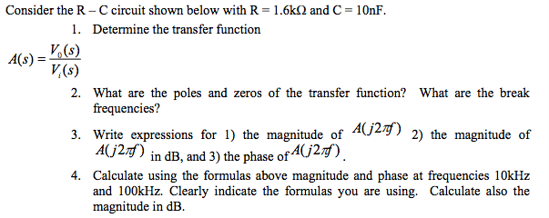 Solved Consider the R-C circuit shown below with R = 1.6kΩ | Chegg.com