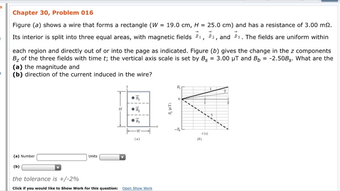 Solved Figure (a) shows a wire that forms a rectangle (W = | Chegg.com