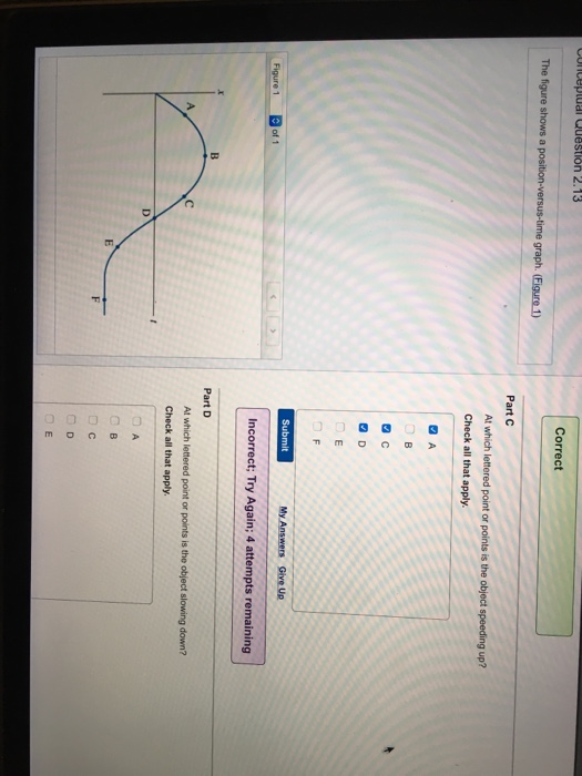 Solved The figure shows a position versus-time graph. | Chegg.com