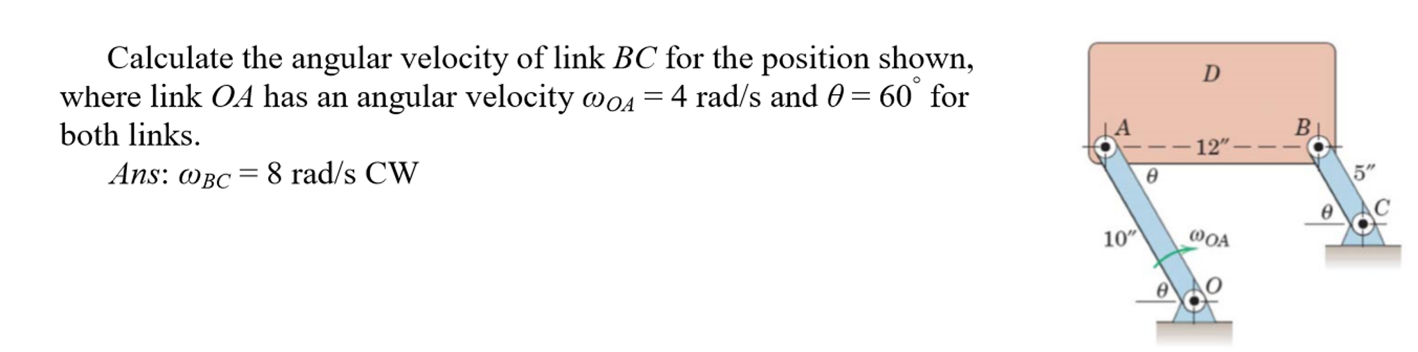 Dynamics: Rigid Body Kinetics. Use instantaneous | Chegg.com