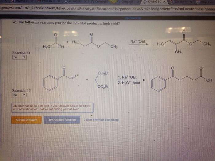 Solved Will the following reactions provide the indicated | Chegg.com