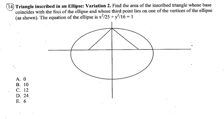 Solved Find the area of the inscribed triangle whose base | Chegg.com