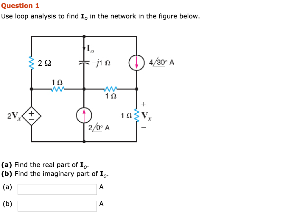 Solved Use Loop Analysis To Find Io In The Network In The