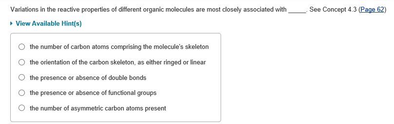 Solved Variations in the reactive properties of different | Chegg.com