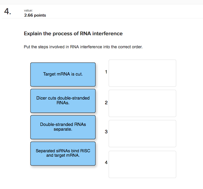 Solved 4. value 2.66 points Explain the process of RNA | Chegg.com