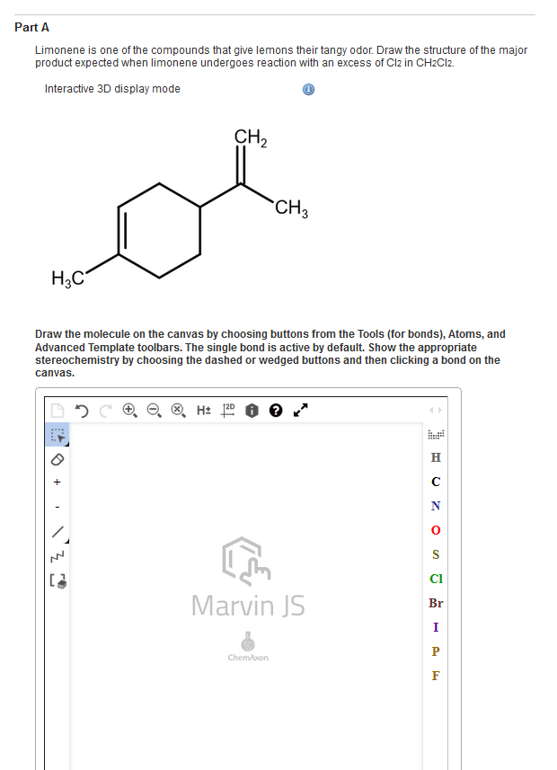 Solved Limonene is one of the compounds that give lemons | Chegg.com