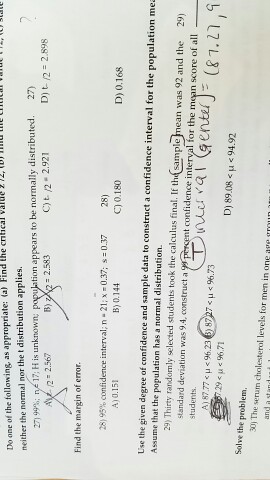 Solved 99% n = 17; H is unknown; population appears to be | Chegg.com