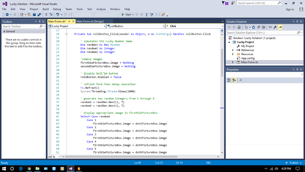 Solved This exercise is from the Microsoft Visual Basic 2015 | Chegg.com