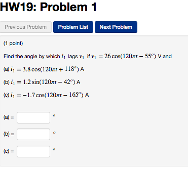Solved HW19: Problem 1 Previous Problem Problem List Next | Chegg.com