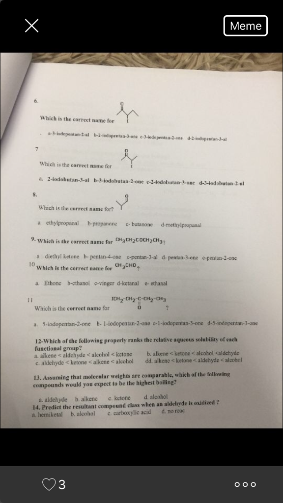Solved Answer The Following Questions 1 What Is The Correet Chegg
