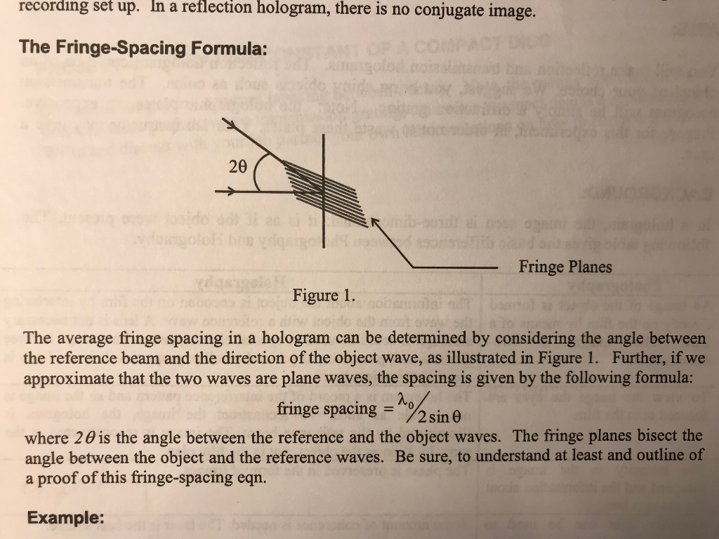 Solved recording set up. In a reflection hologram, there is | Chegg.com