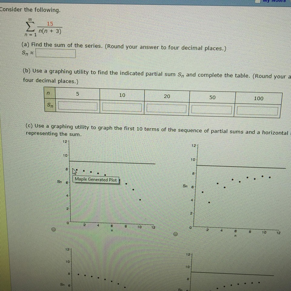 Solved Consider the following. Find the sum of the series. | Chegg.com